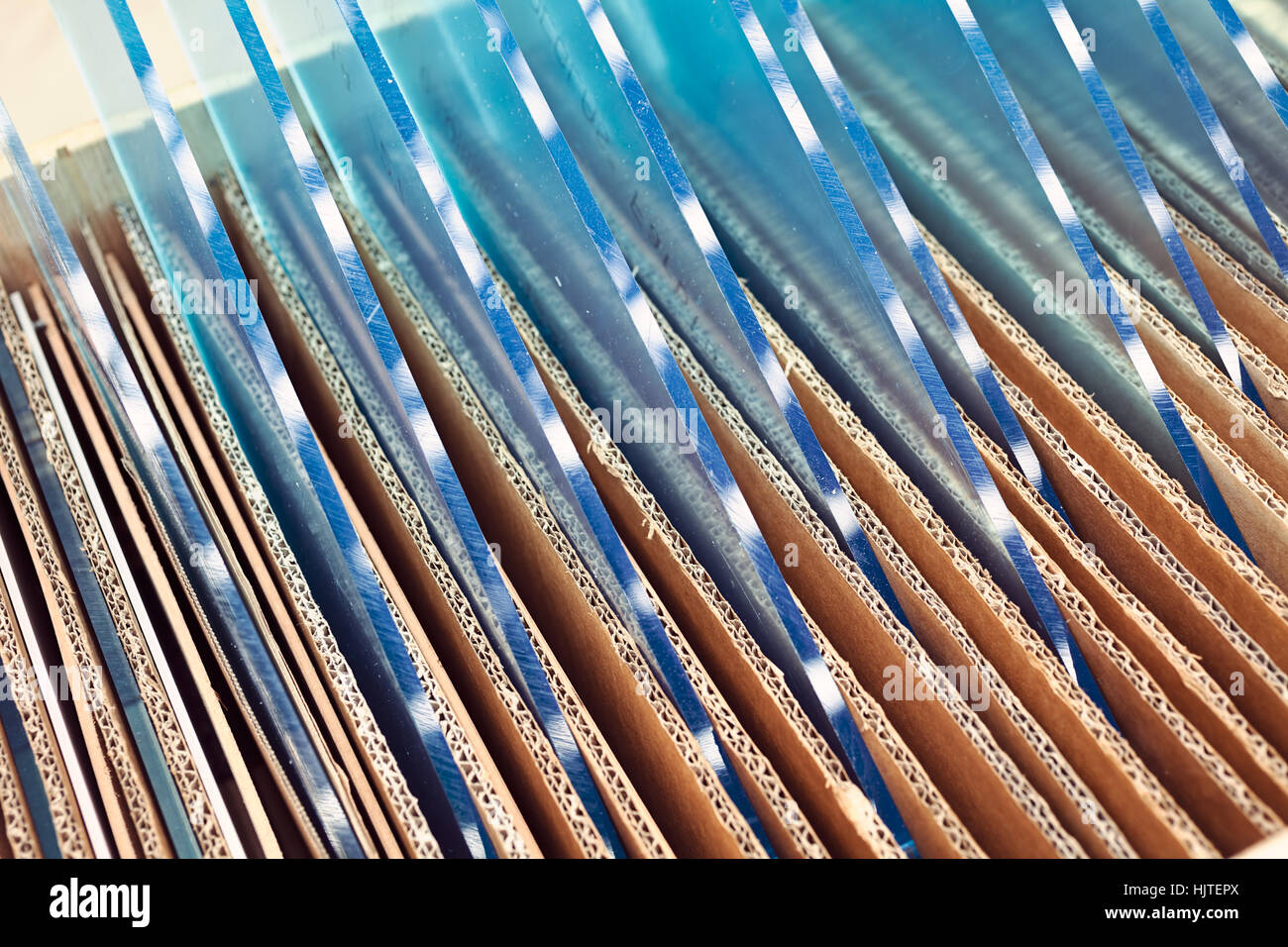 glass separately with cardboard at the fair Stock Photo - Alamy