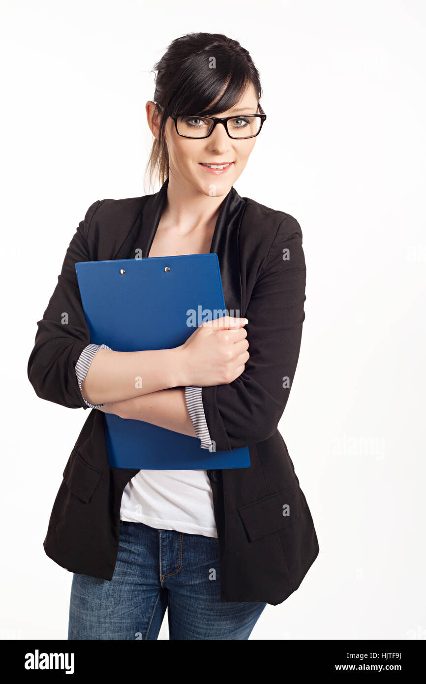 business woman isolated on white background Stock Photo - Alamy