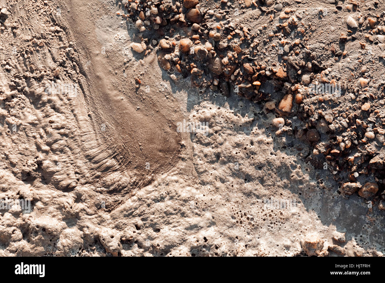 sand and gravel in construction after rain Stock Photo - Alamy