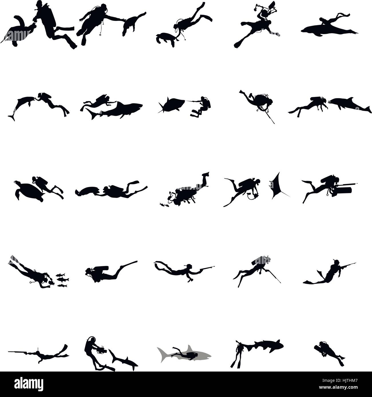 Freediver vector vectors hi-res stock photography and images - Alamy