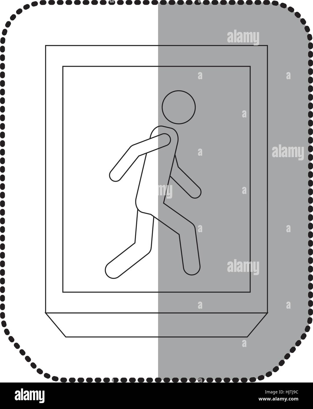 Pedestrian road sign icon vector illustration graphic design Stock ...