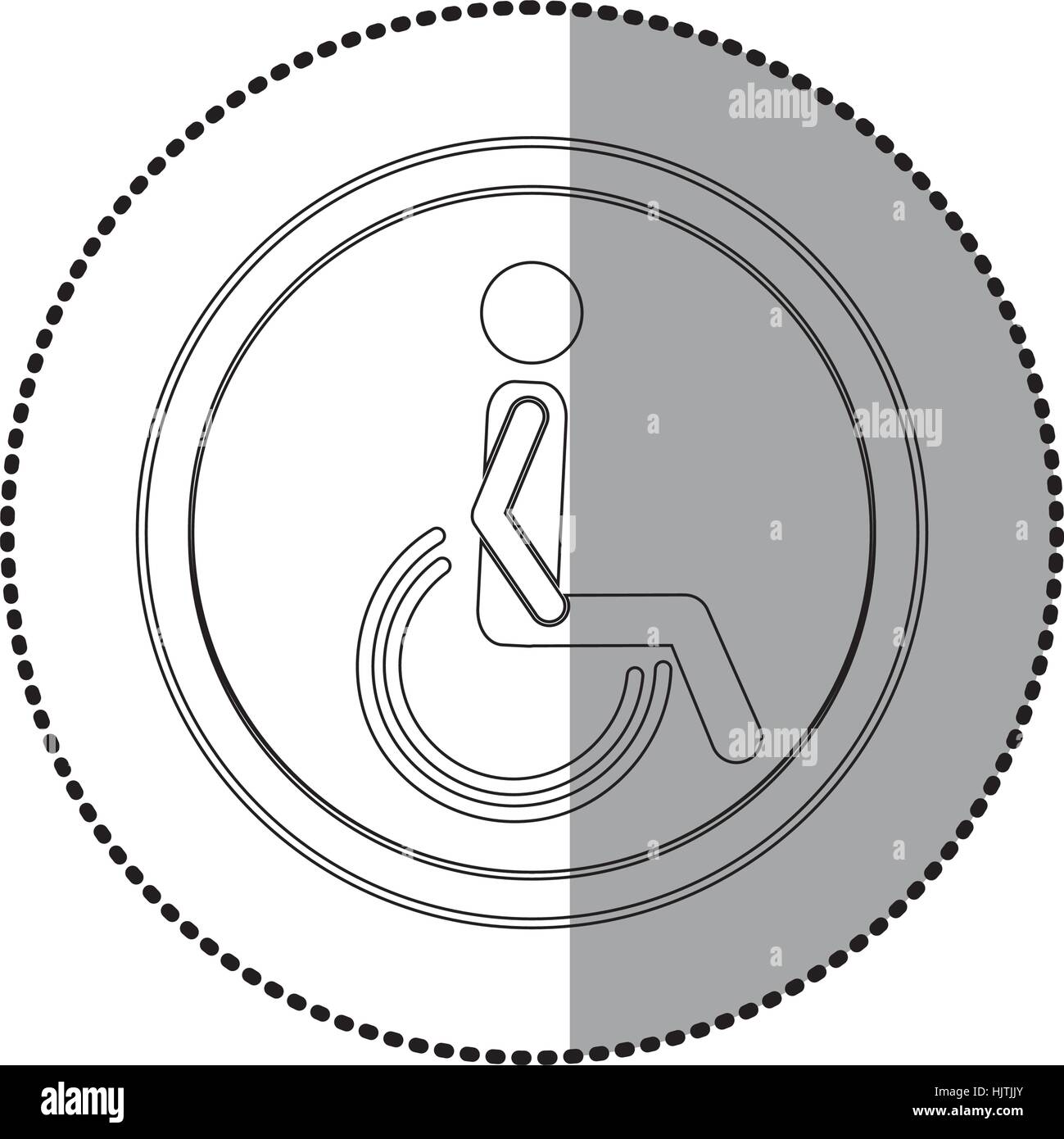 Handicap road sign icon vector illustration graphic design Stock Vector ...