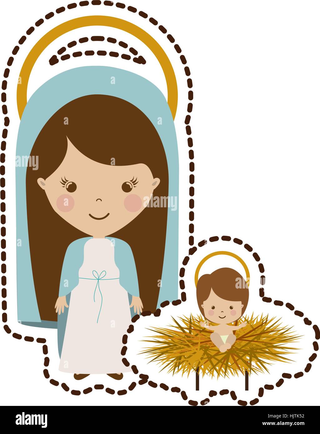 Christmas manger concept icon vector illustration graphic design Stock ...