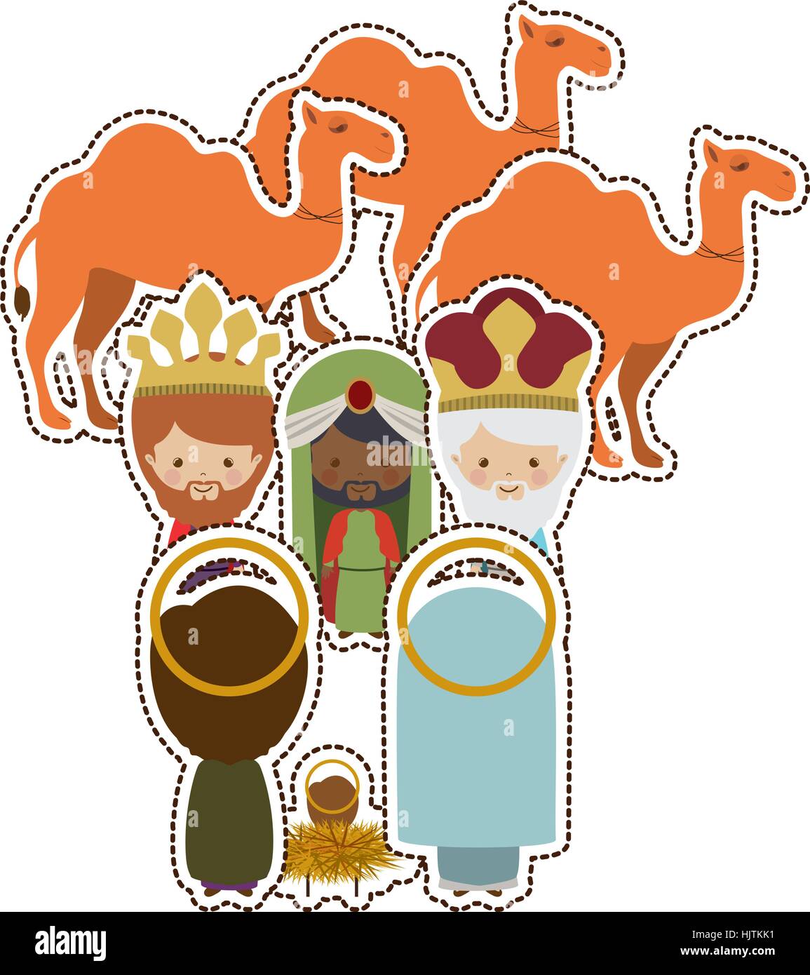 Christmas manger concept icon vector illustration graphic design Stock ...