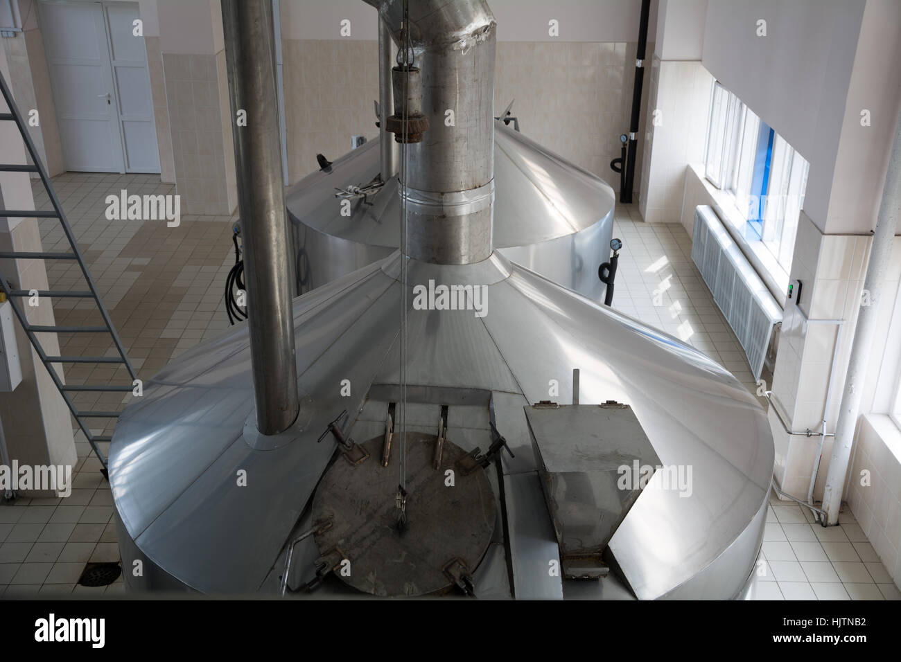 Brewing production - mash vats Stock Photo - Alamy