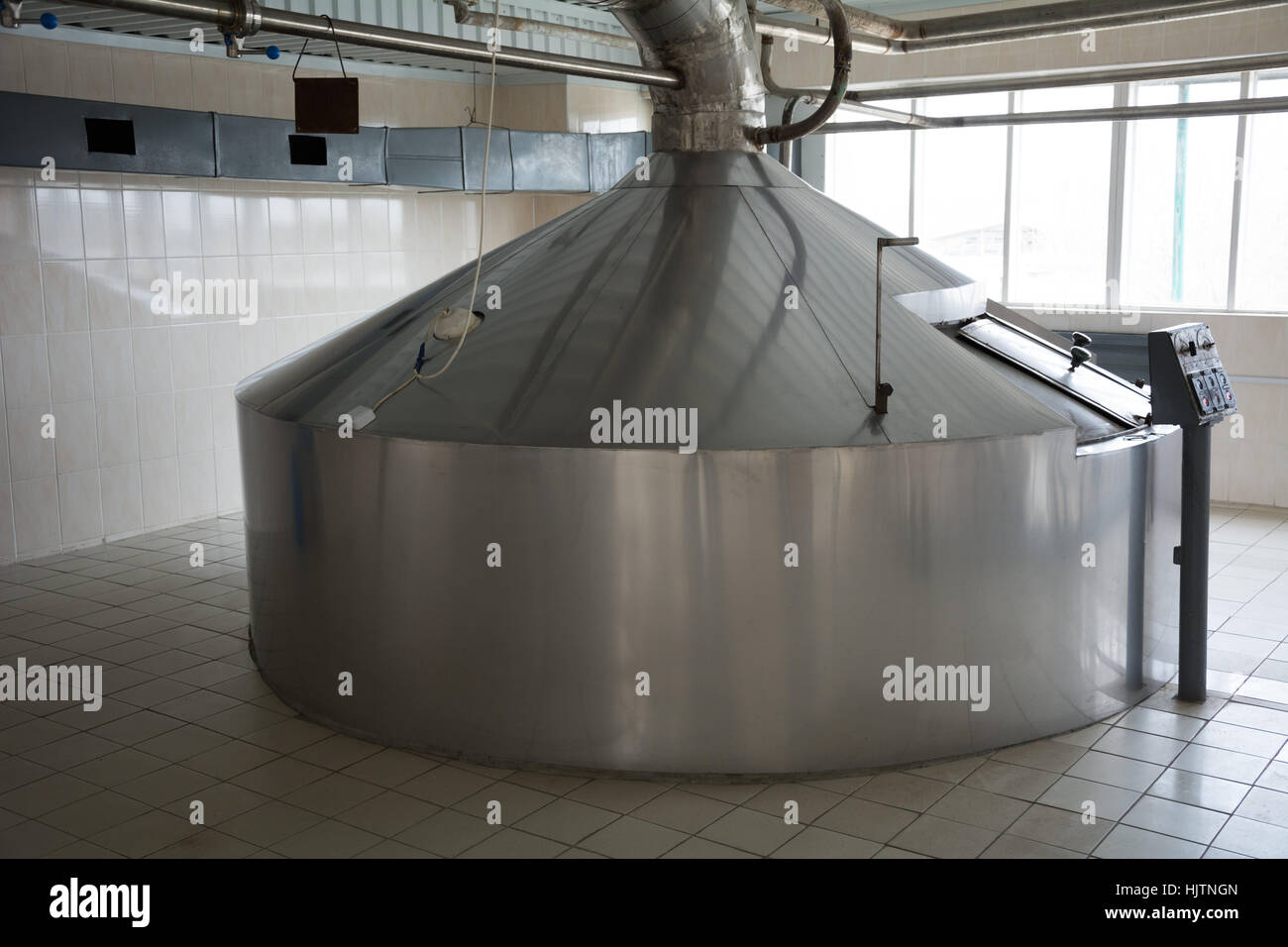 Brewing production - mash vats Stock Photo - Alamy