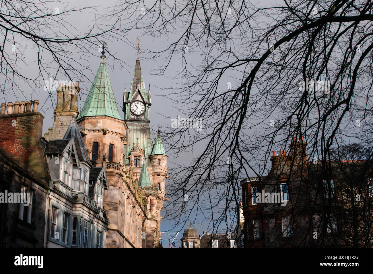 Dunfermline Town city chambers Stock Photo - Alamy