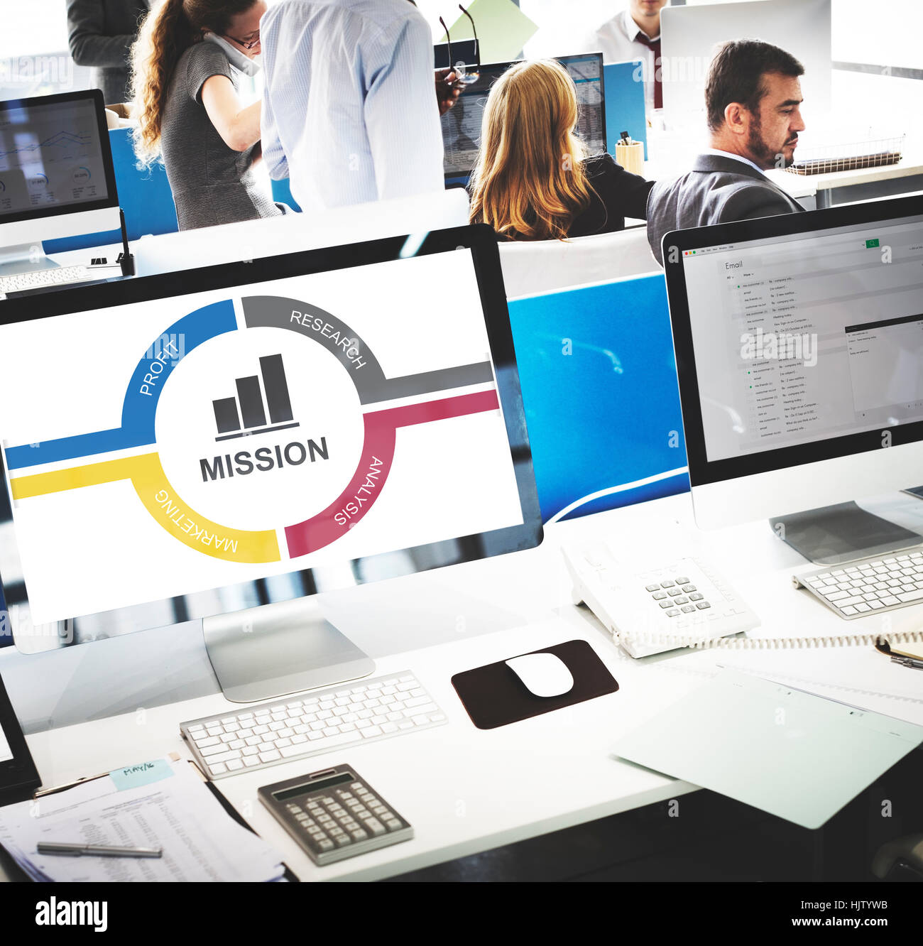 Target Achievement Mission Bar Chart Concept Stock Photo - Alamy