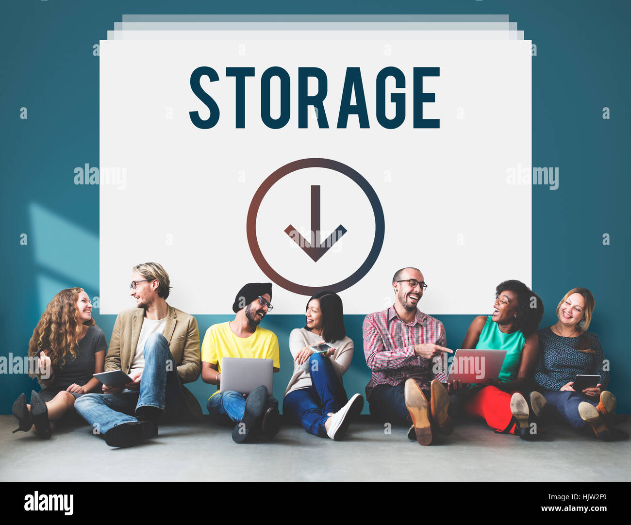 Storage Data Information Download Concept Stock Photo - Alamy