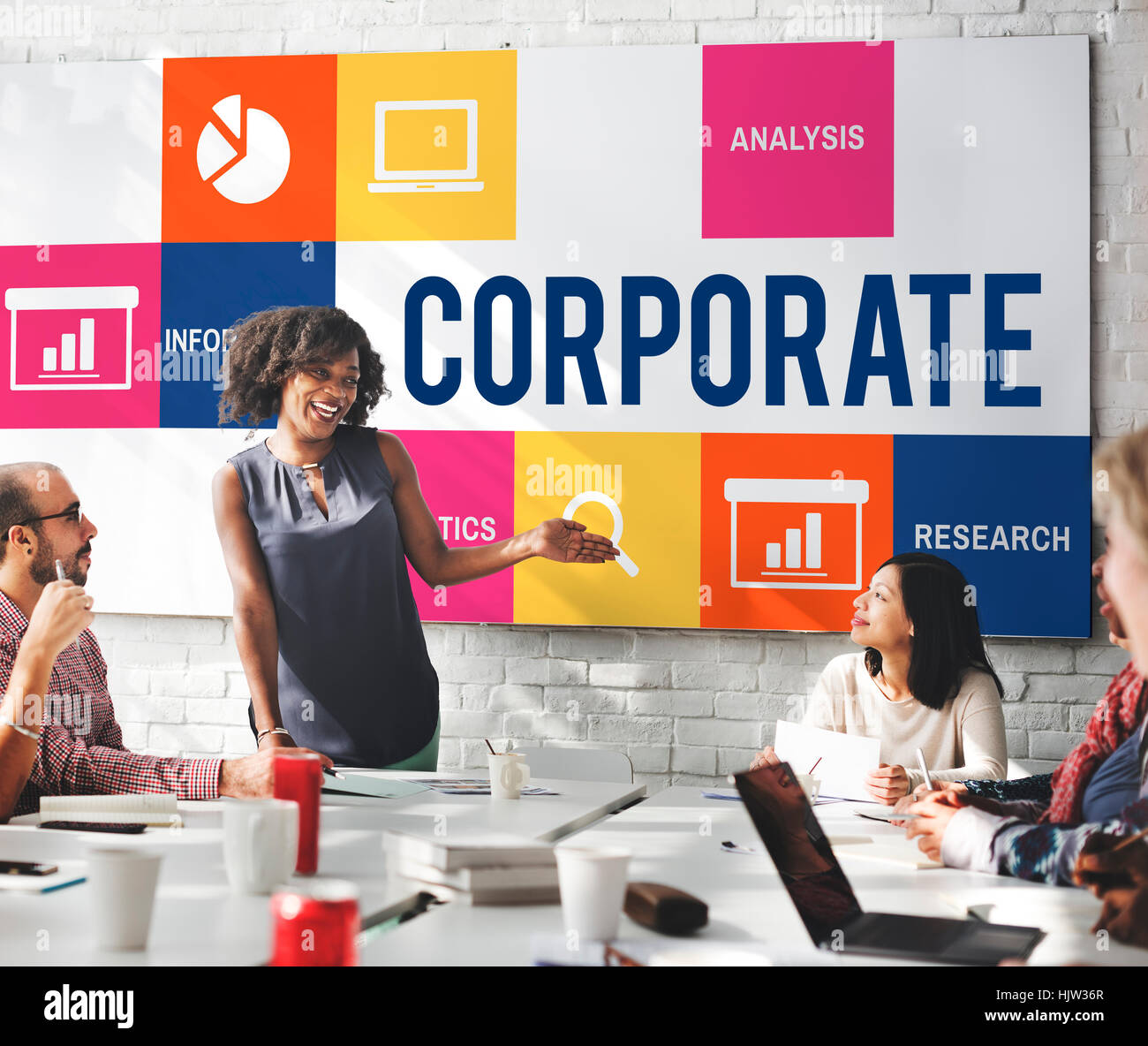 Discussion Corporate Presentation Strategy Concept Stock Photo - Alamy