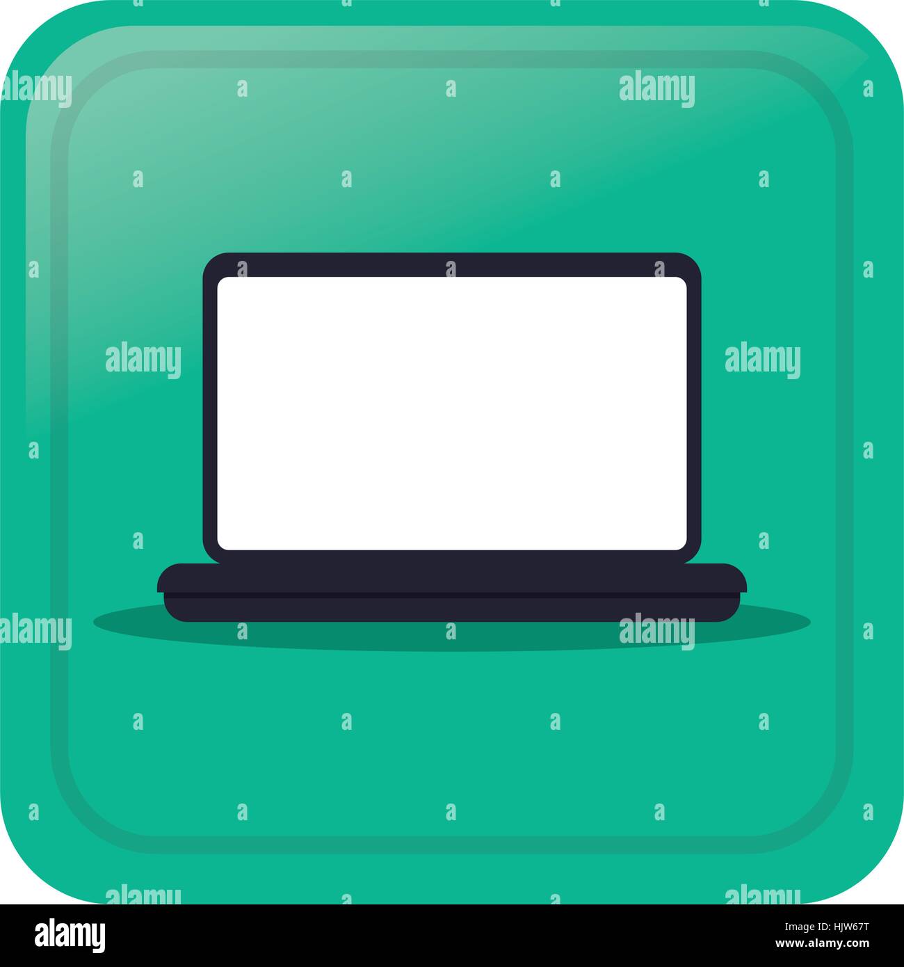 laptop square button image vector illustration design Stock Vector ...