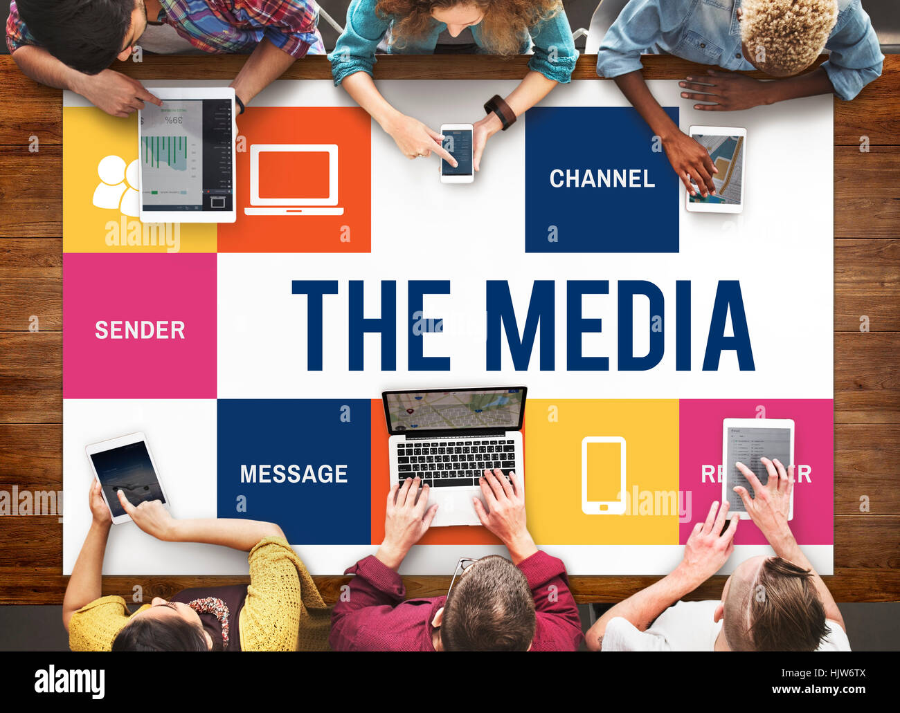 Media Technology Online Digital Networking Concept Stock Photo - Alamy