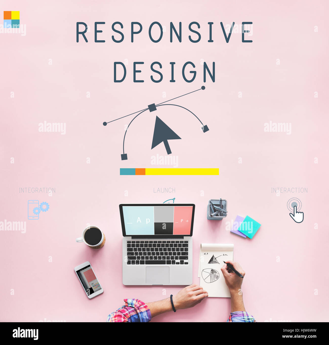 Responsive Design Website Template Layout Concept Stock Photo - Alamy