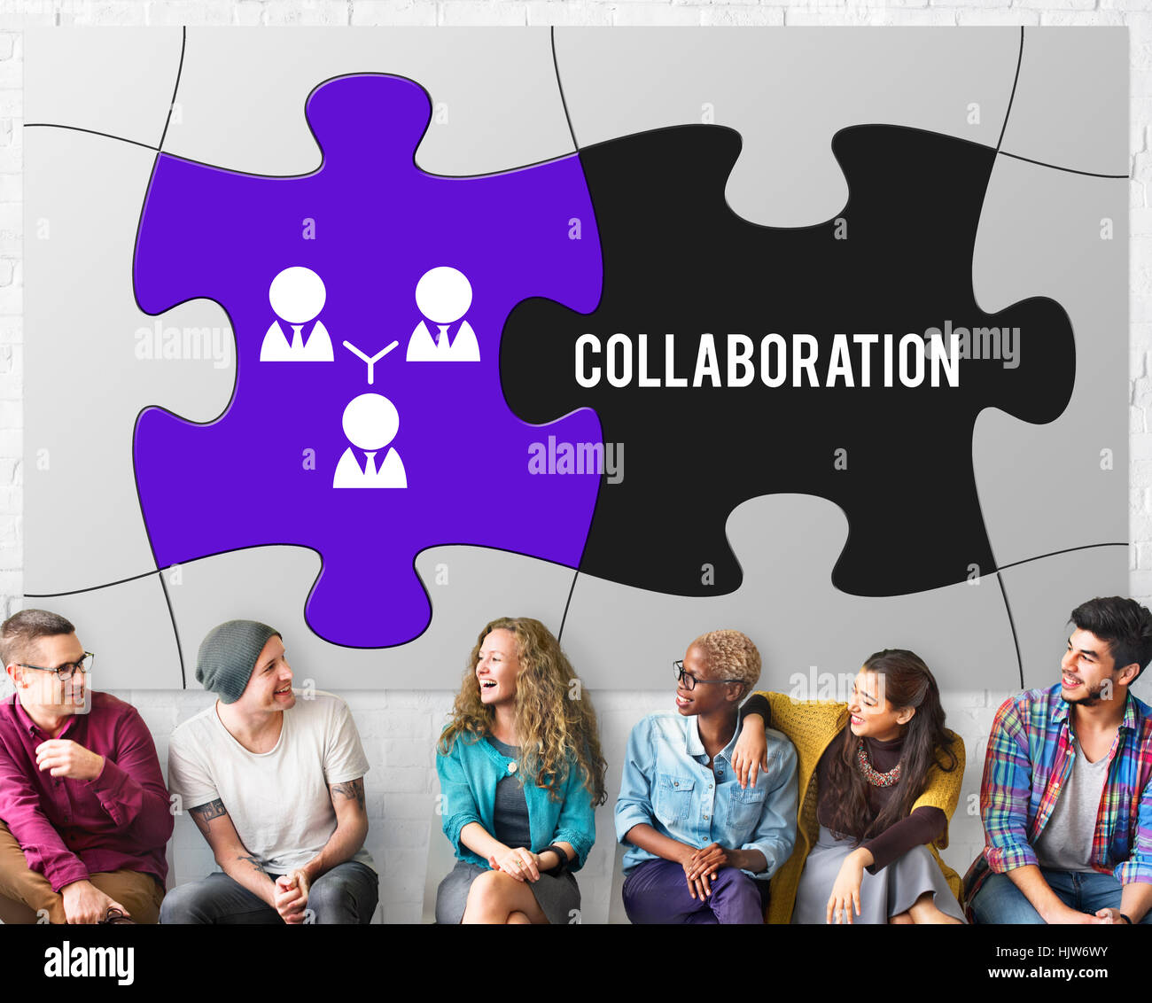 Team Building Collaboration Partenrship Cooperation Concept Stock Photo ...