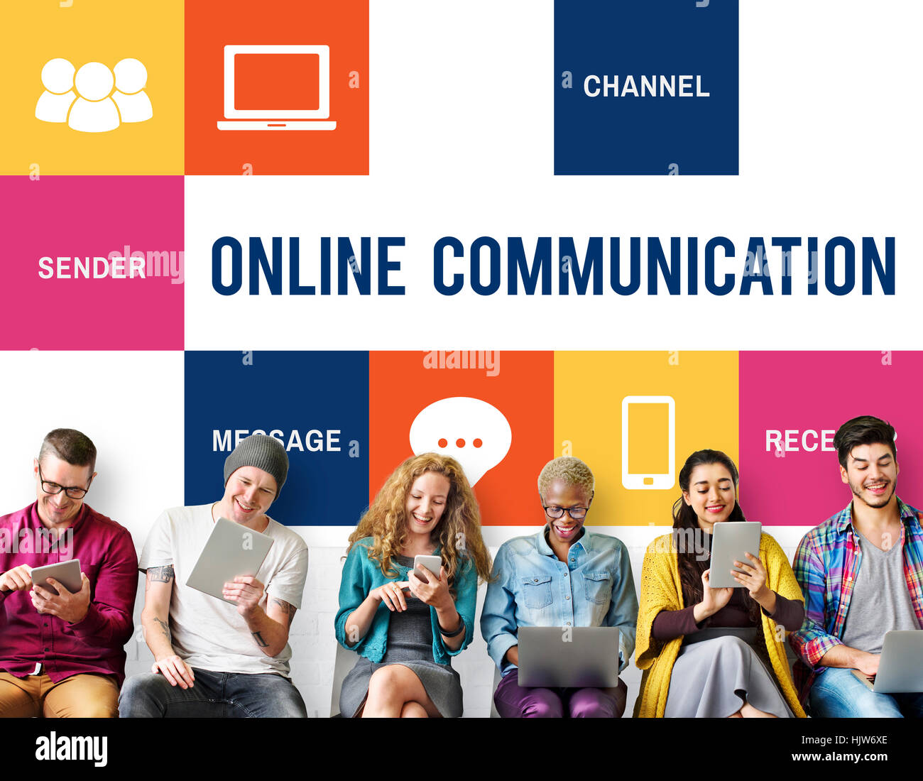 Media Technology Online Digital Networking Concept Stock Photo - Alamy