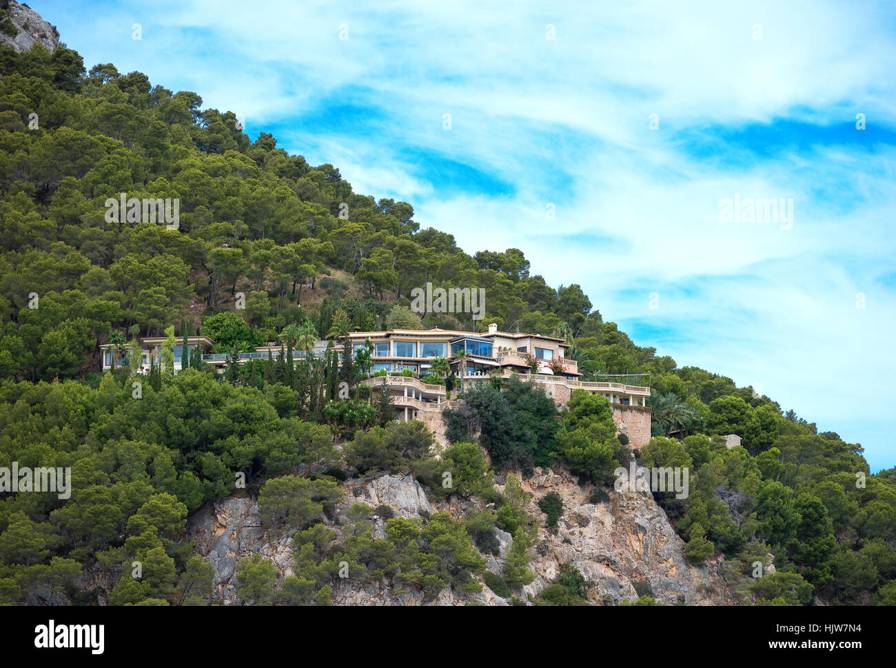 Beautiful luxury house on the hills Stock Photo - Alamy