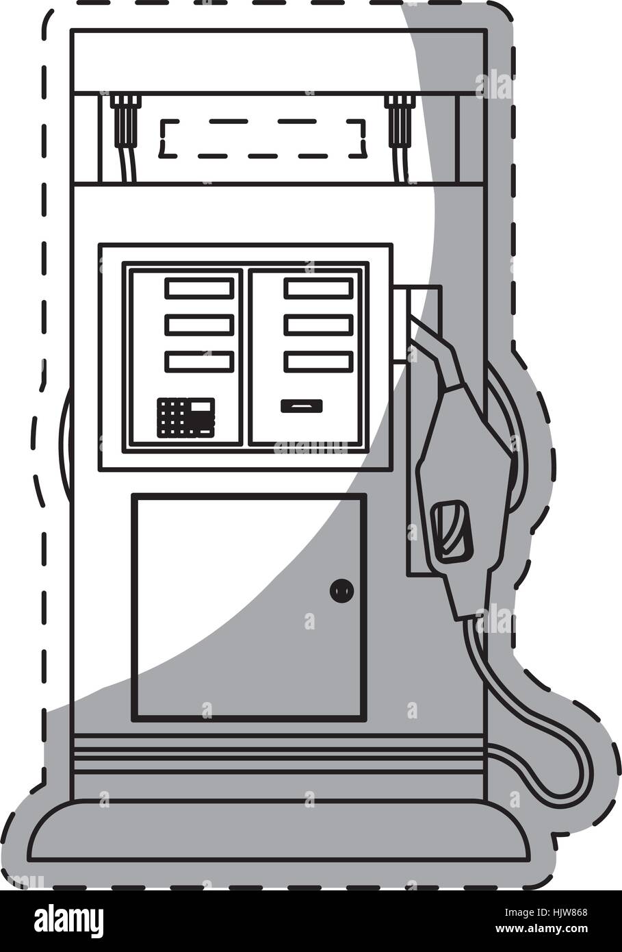 gas pump station gasoline or oil industry related icons image vector ...
