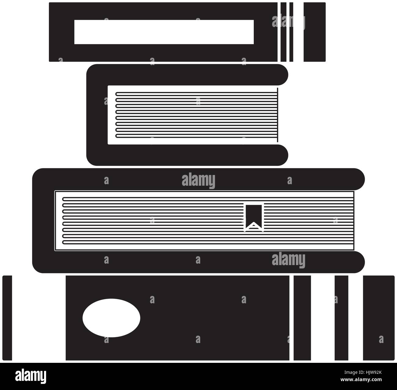 book icon image black and white vector illustration design Stock Vector ...