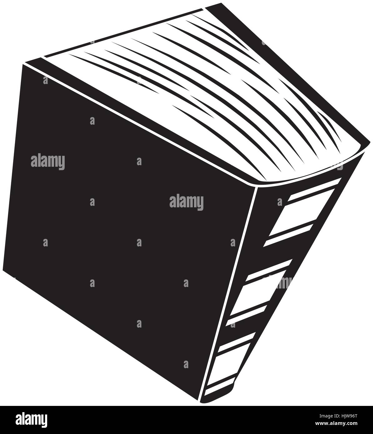 book icon image black and white vector illustration design Stock Vector ...