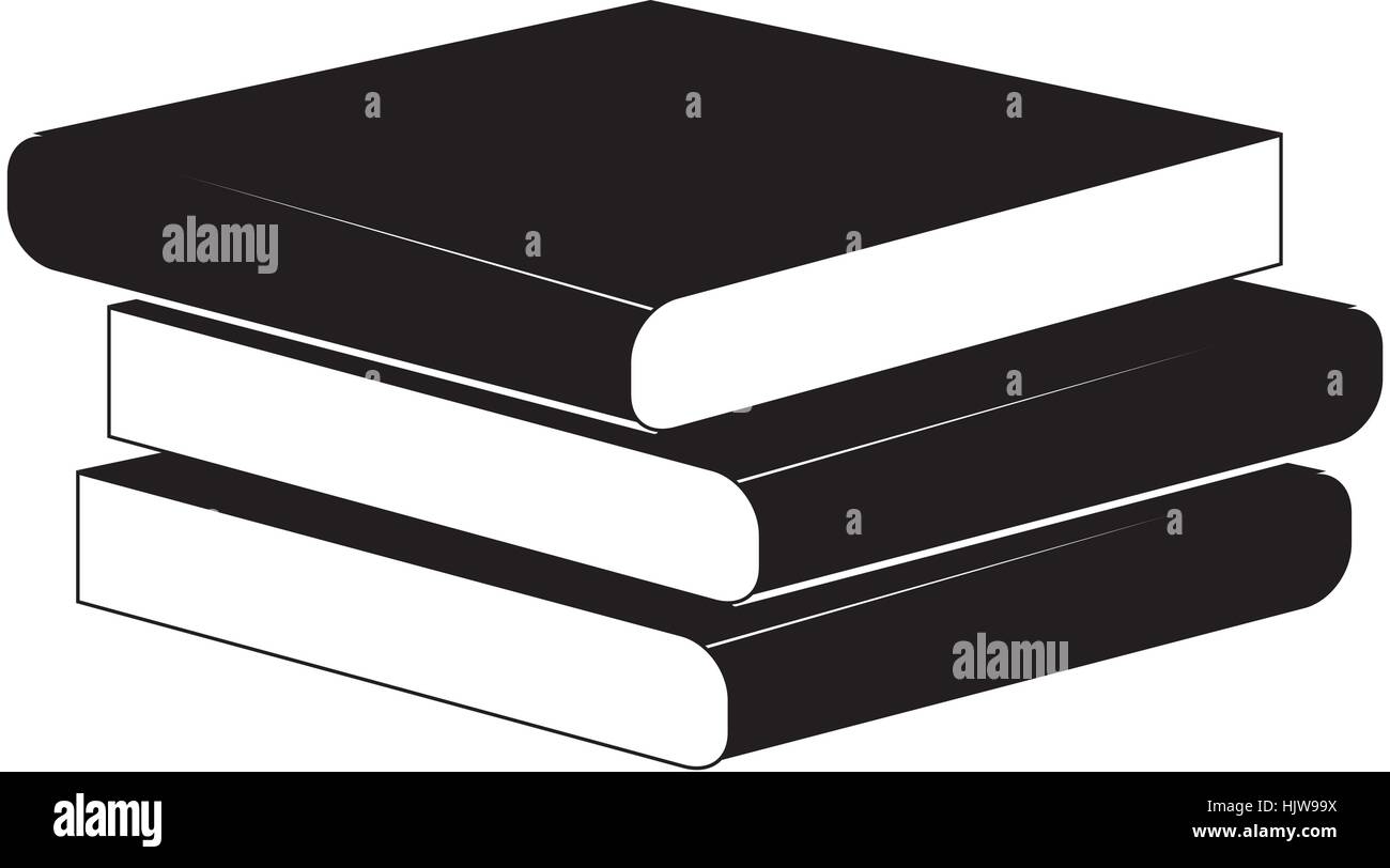 book icon image black and white vector illustration design Stock Vector ...