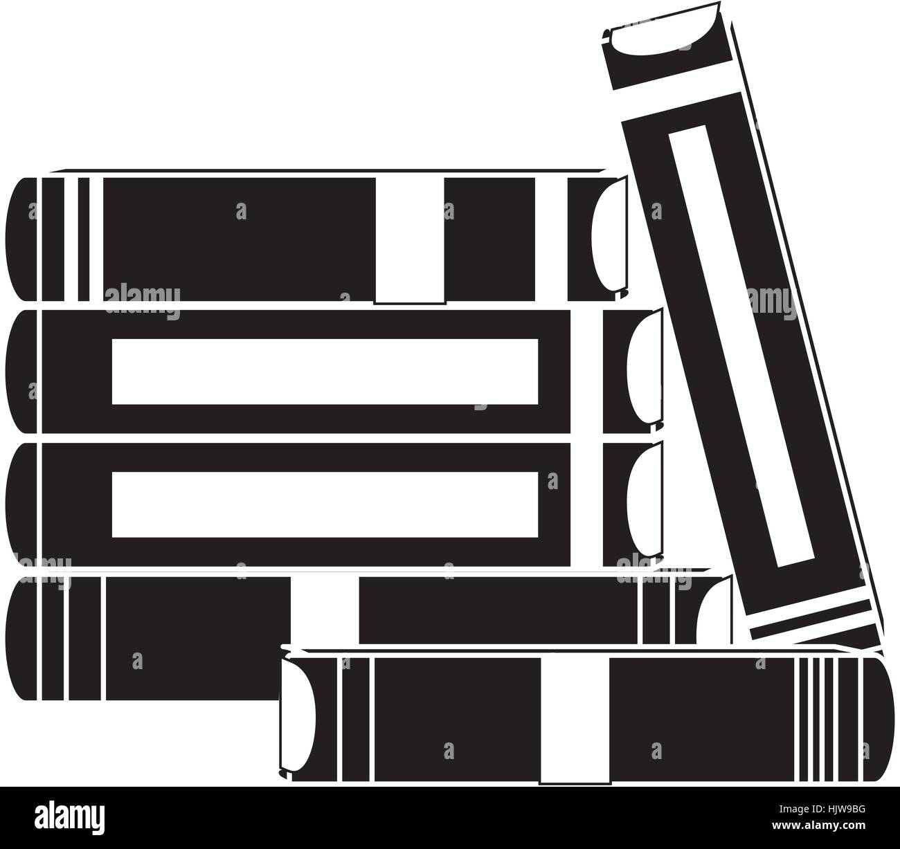 book icon image black and white vector illustration design Stock Vector ...