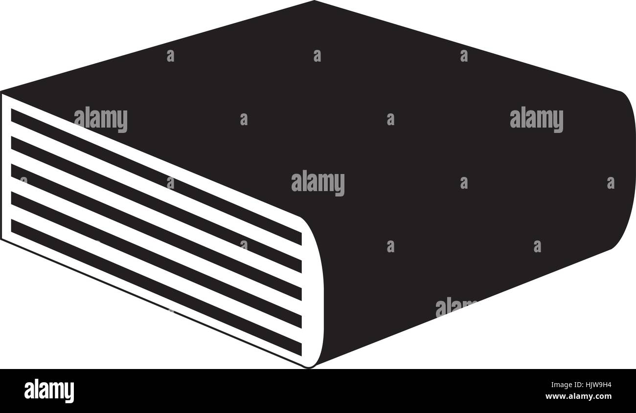 book icon image black and white vector illustration design Stock Vector ...