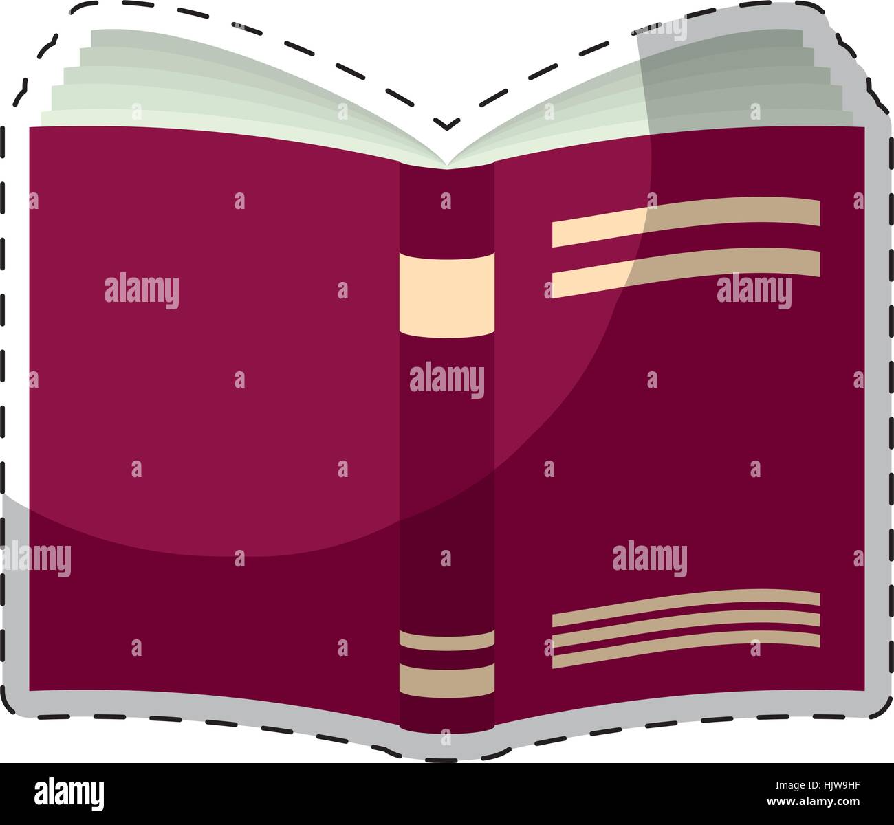 book icon image sticker vector illustration design Stock Vector Image ...