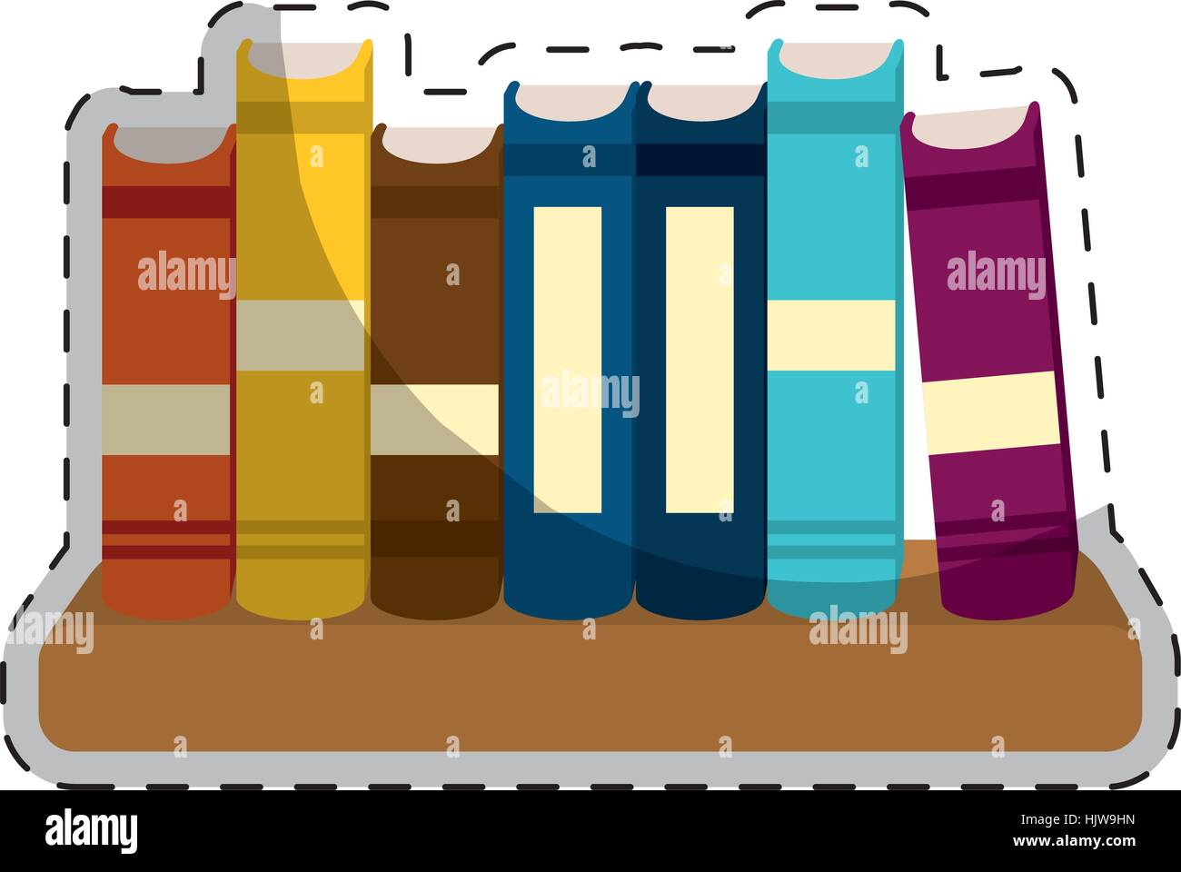 book icon image sticker vector illustration design Stock Vector Image ...