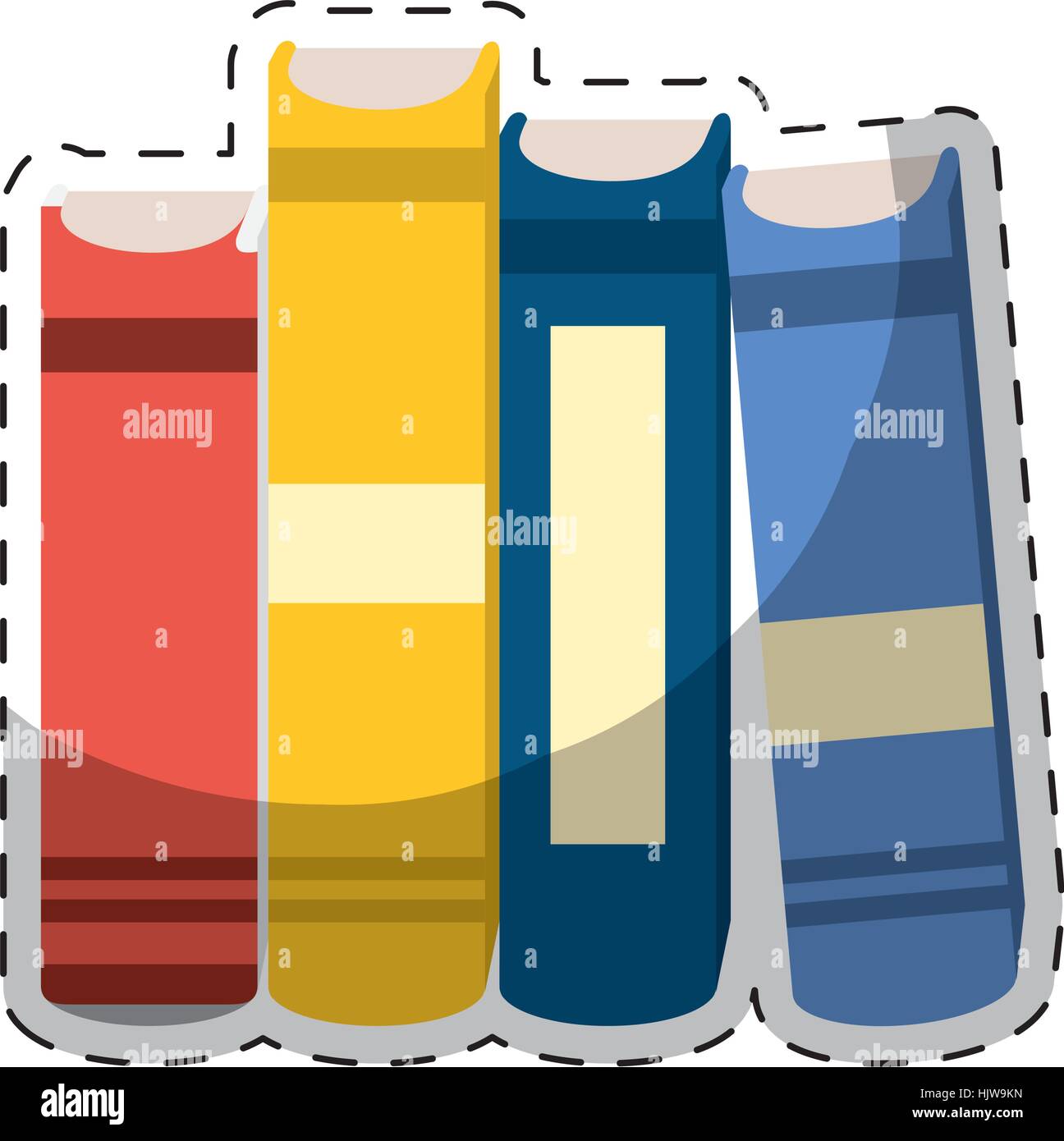 book icon image sticker vector illustration design Stock Vector Image ...