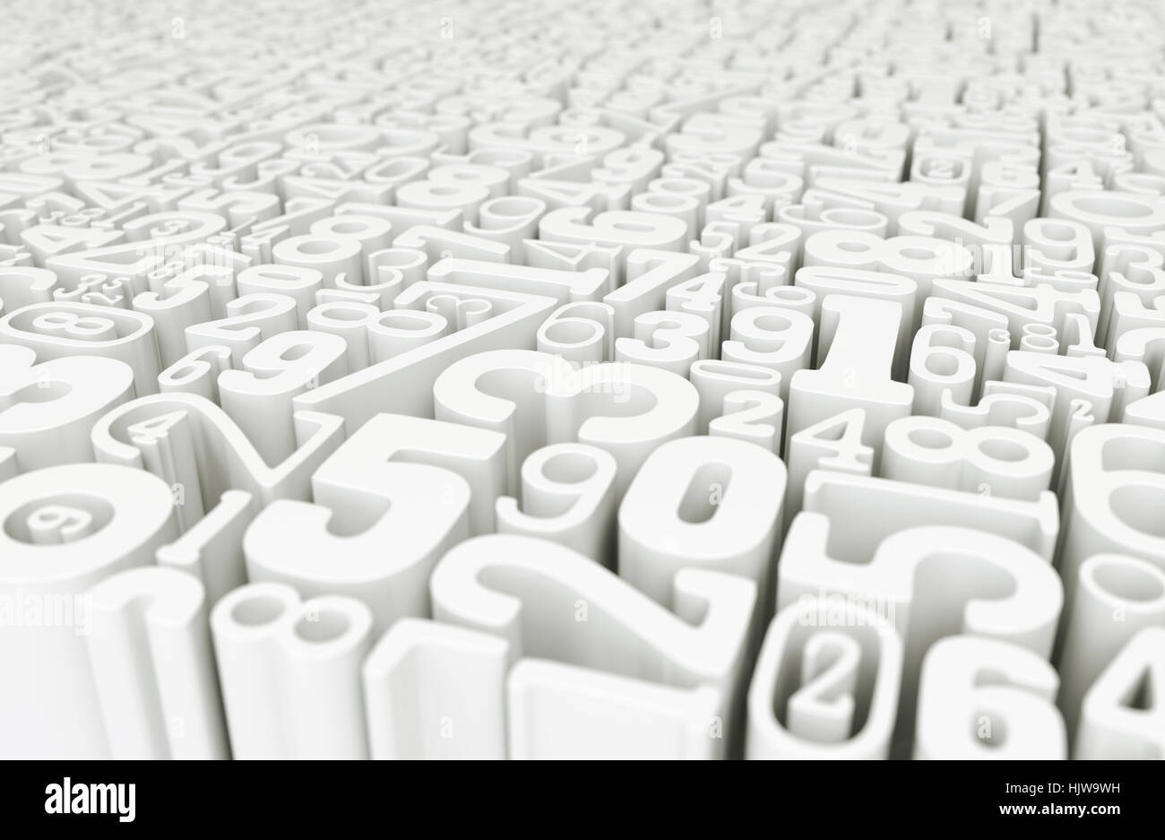 World of numbers - 3D Rendering Stock Photo - Alamy