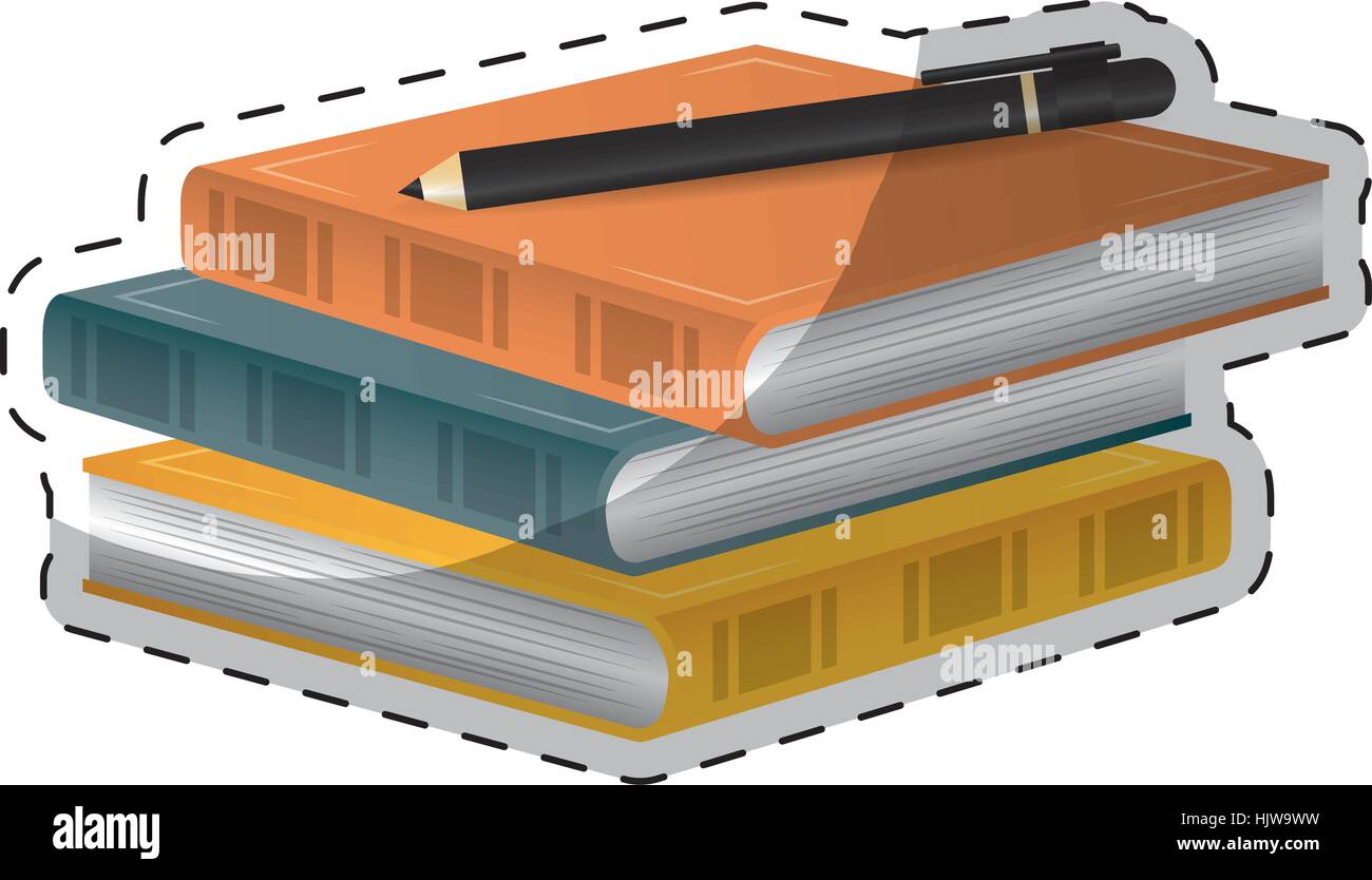 book icon image sticker vector illustration design Stock Vector Image ...