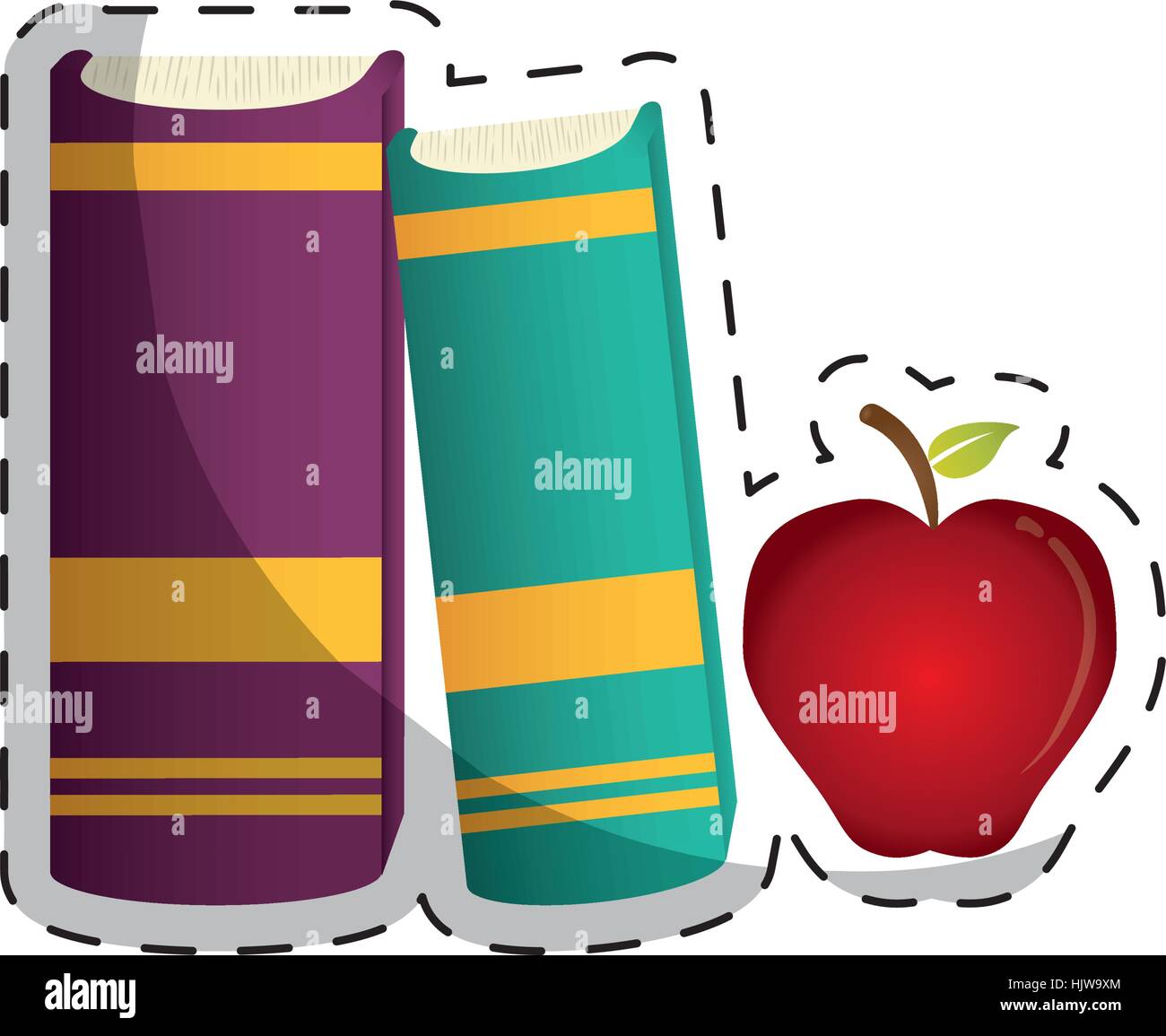 book icon image sticker vector illustration design Stock Vector Image ...