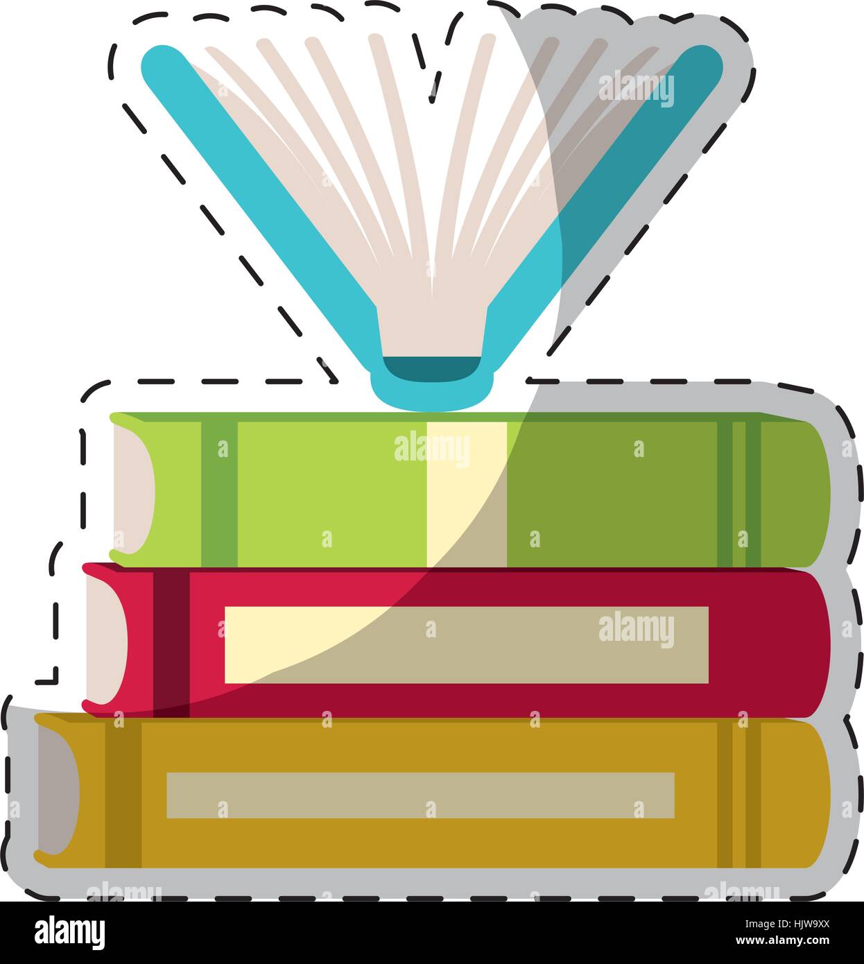 book icon image sticker vector illustration design Stock Vector Image ...