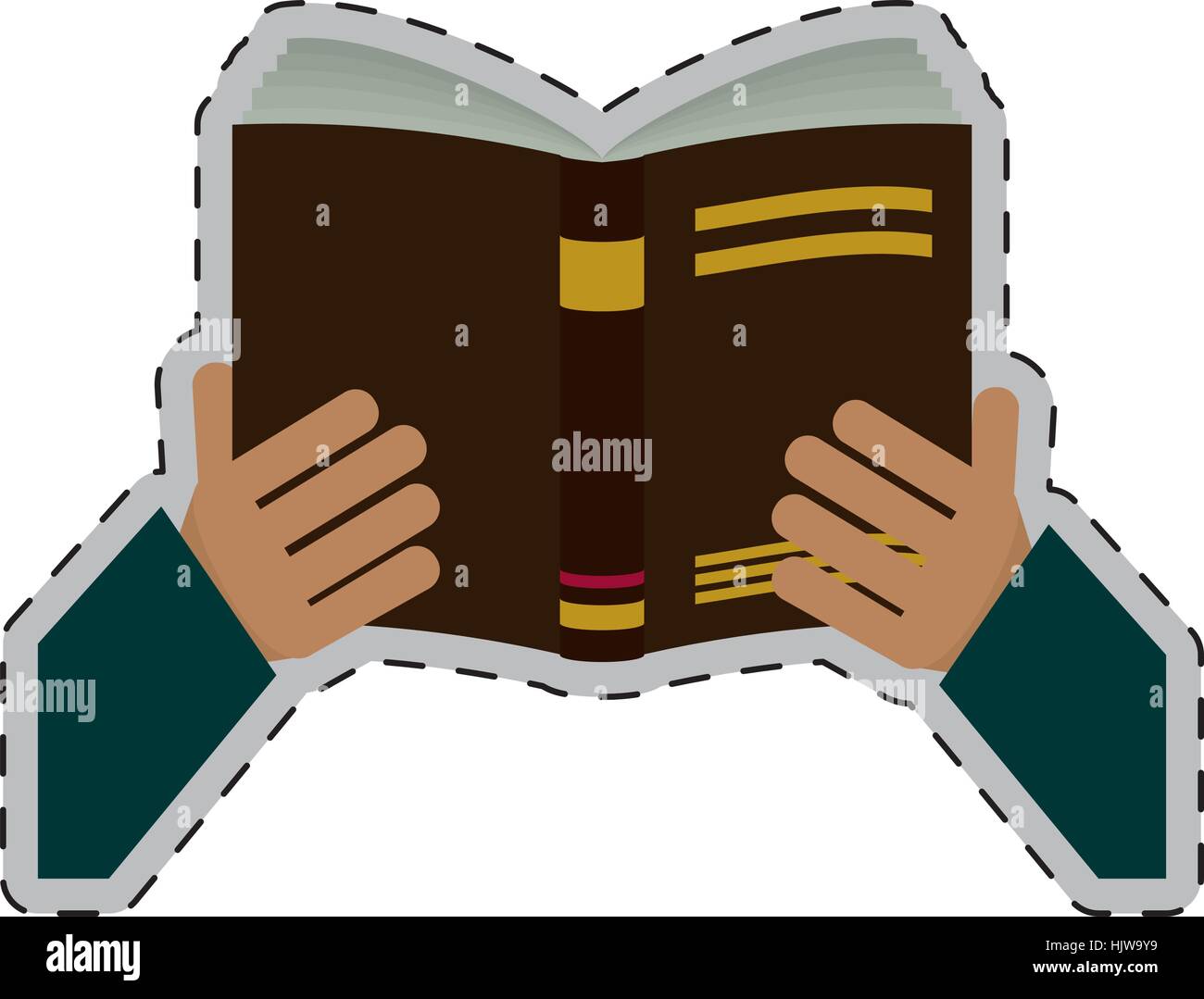 book icon image sticker vector illustration design Stock Vector Image ...
