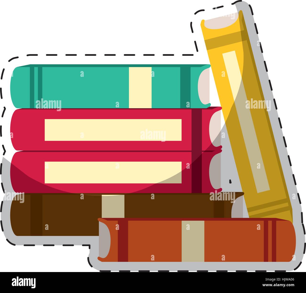 book icon image sticker vector illustration design Stock Vector Image ...