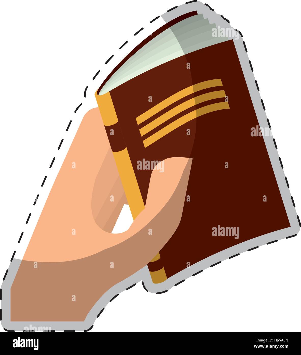 book icon image sticker vector illustration design Stock Vector Image ...