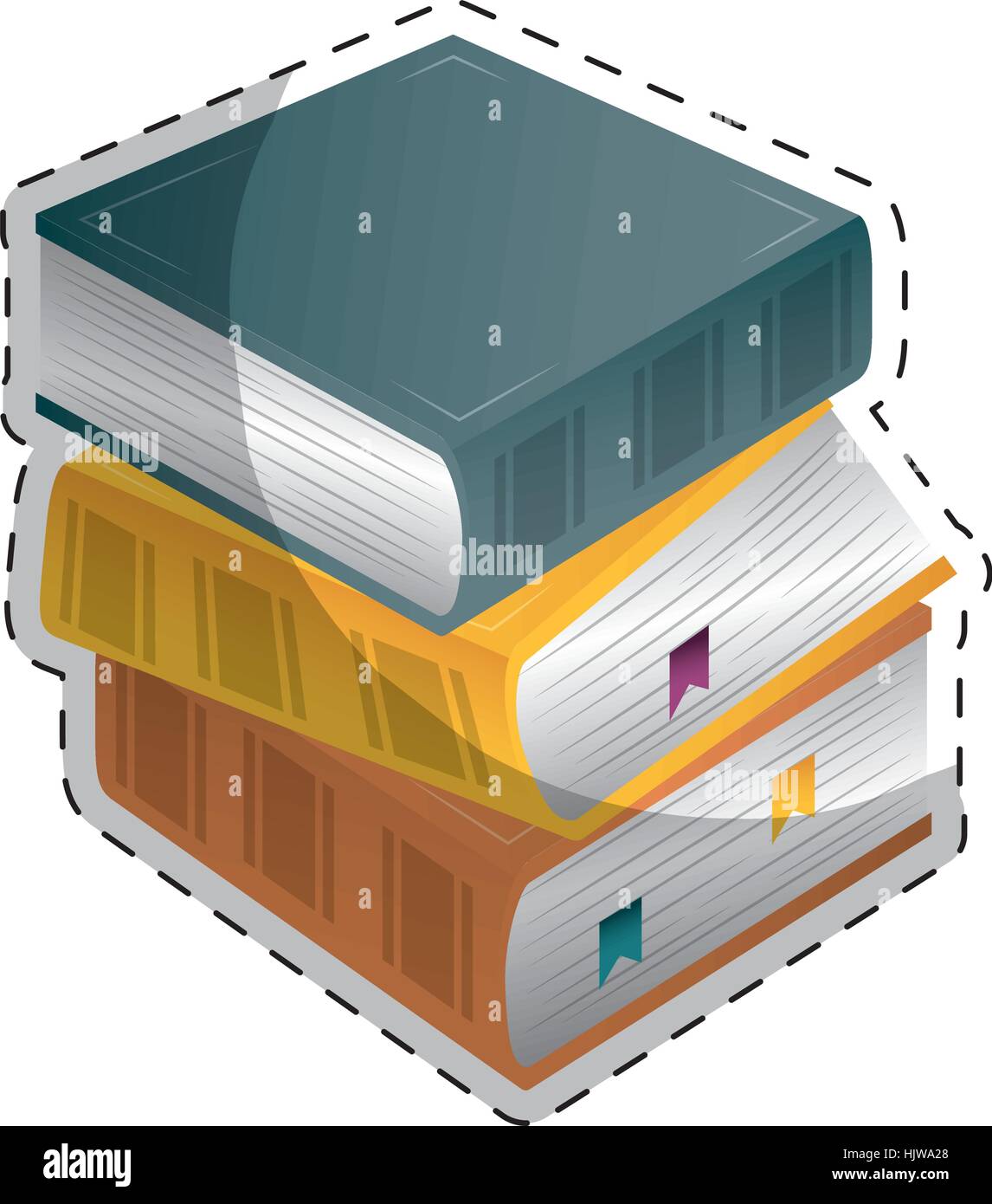 book icon image sticker vector illustration design Stock Vector Image ...