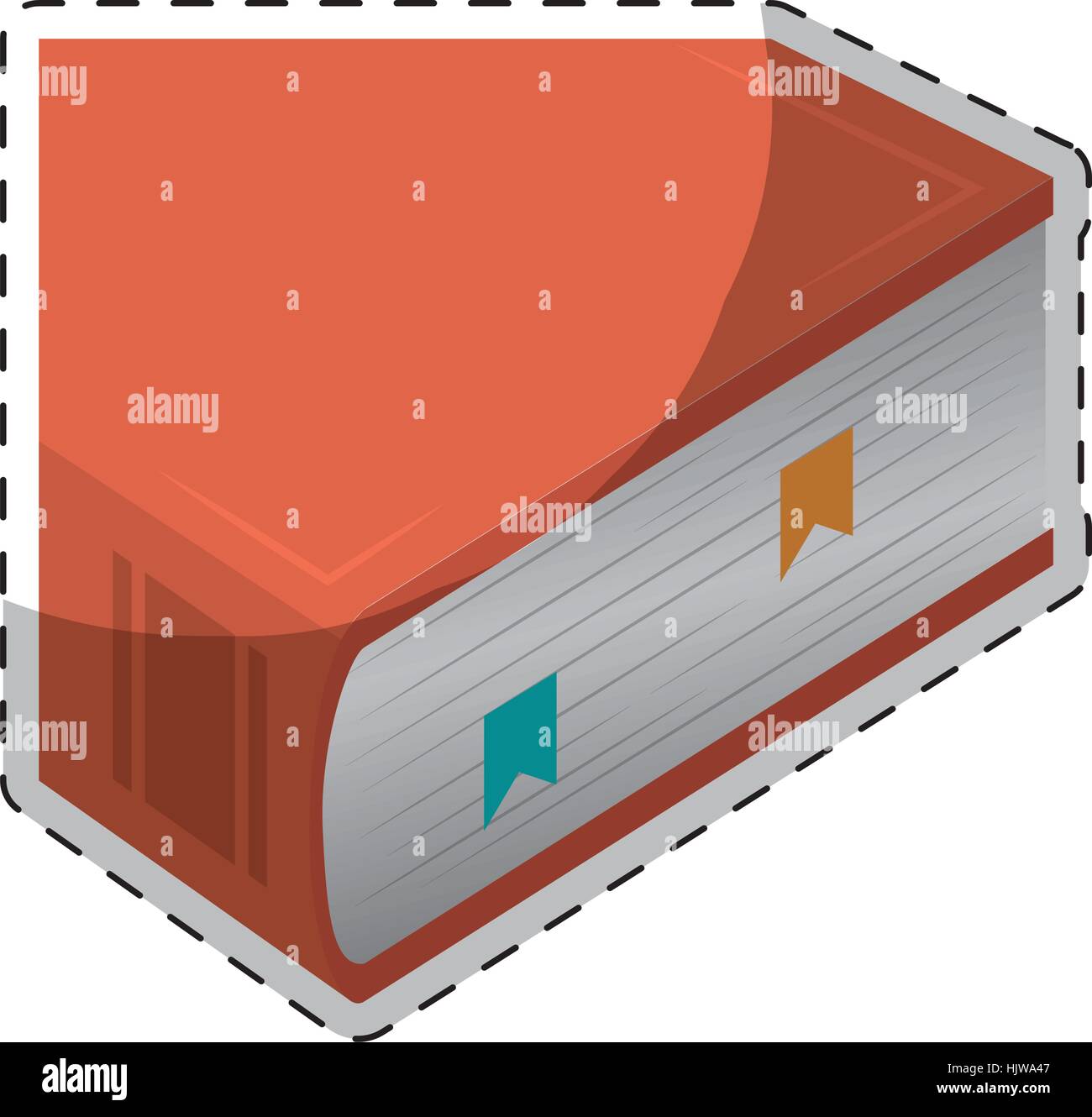 book icon image sticker vector illustration design Stock Vector Image ...