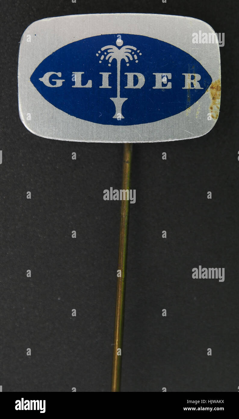 This vintage glider promotional pin highlights aviation-themed ...