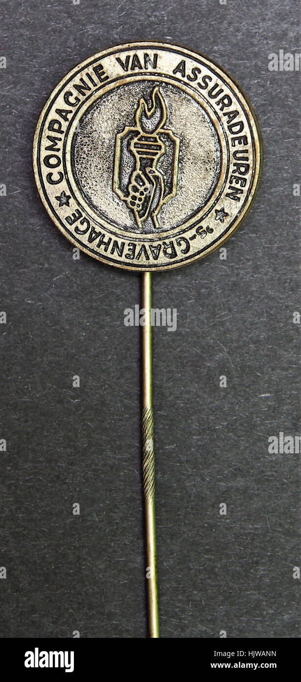 The Compagnie van Assuradeuren advertising pin, a collectible ...