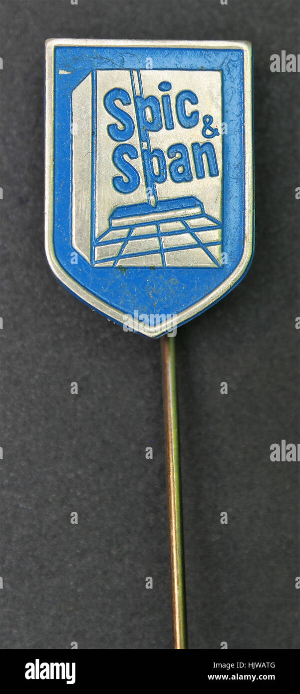 The Spic & Span speldje is a vintage advertising pin, likely associated ...