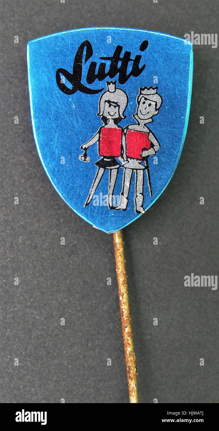 The Lutti Advertising Pin is a vintage promotional item from the Lutti ...