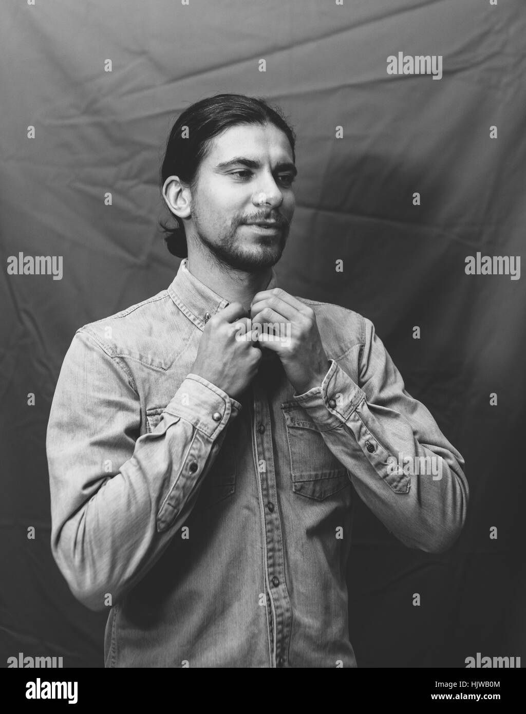 One man in retro Black and White Stock Photos & Images - Alamy