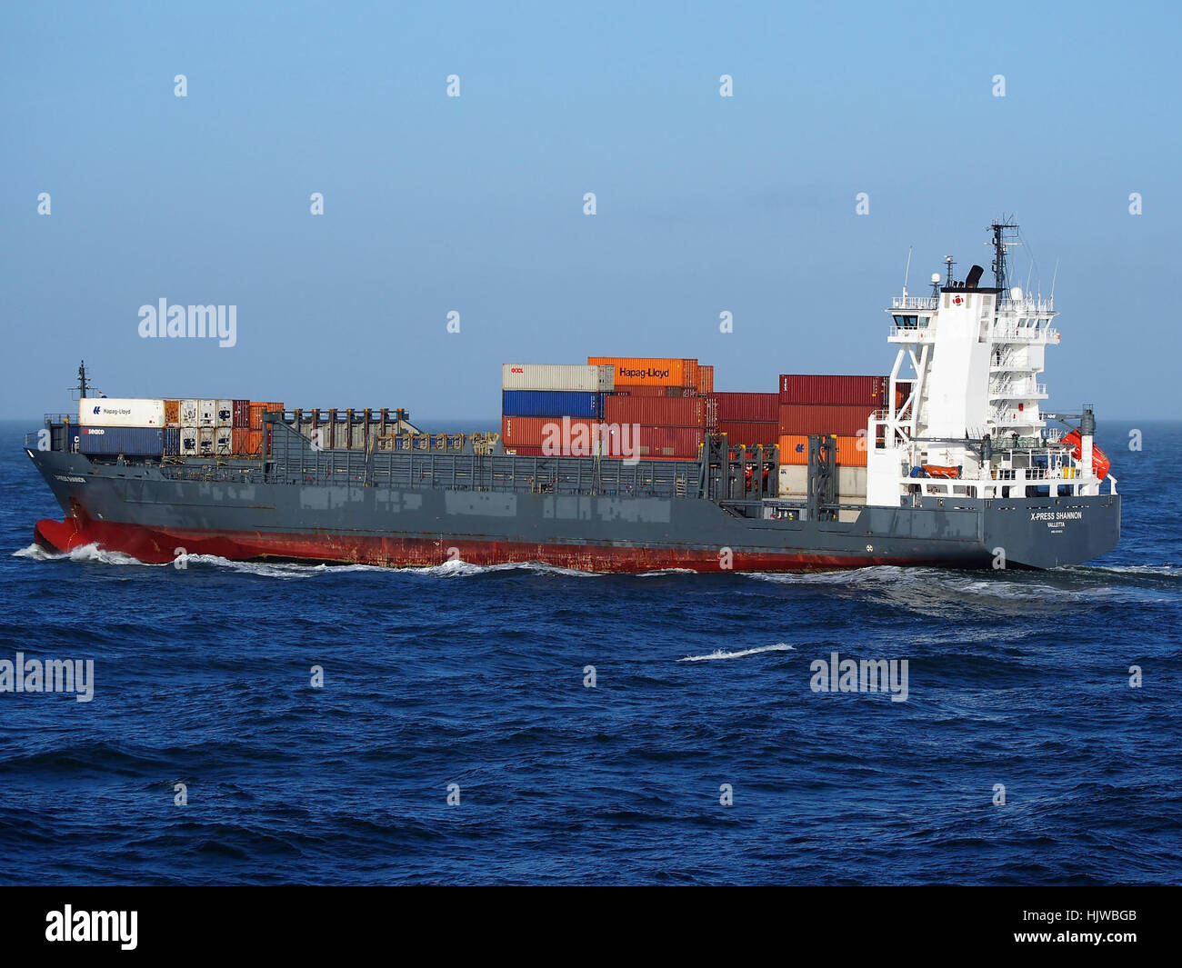 The X-press Shannon, a container ship with IMO number 9315032, operates ...