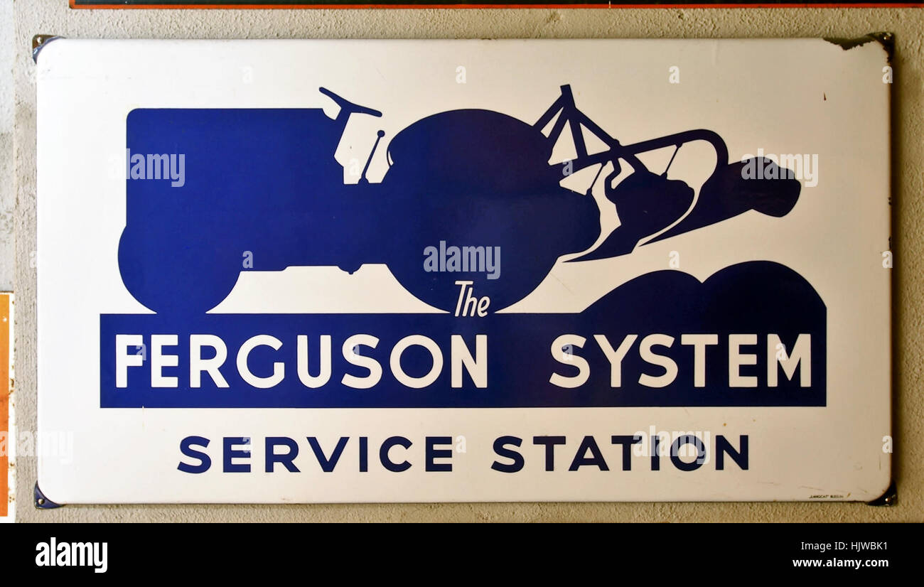 This enamel advertising sign from the Ferguson System Service Station ...
