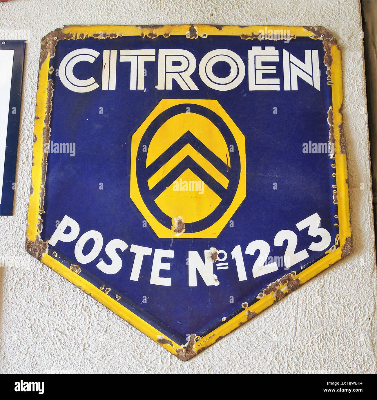 This enamel advertising sign featuring Citroën Poste No1223 is part of ...