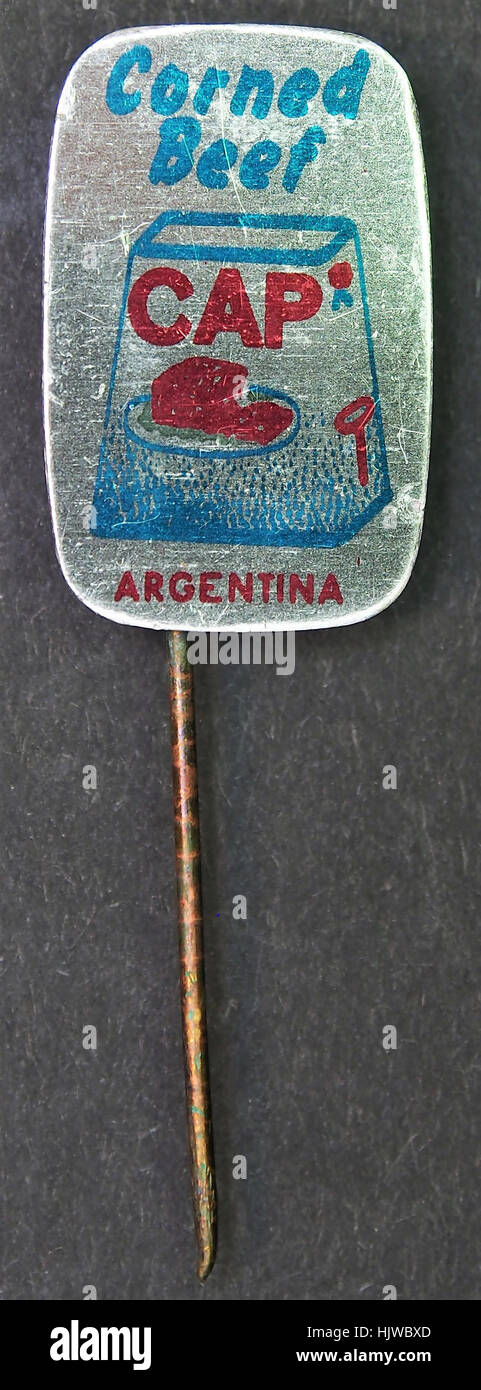 CAP Corned Beef Advertising Pin, Promotional Item for Corned Beef Brand ...