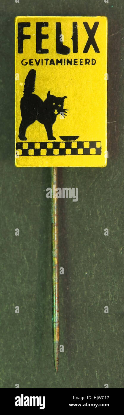 The Felix speldje is a vintage advertising pin promoting the Felix ...
