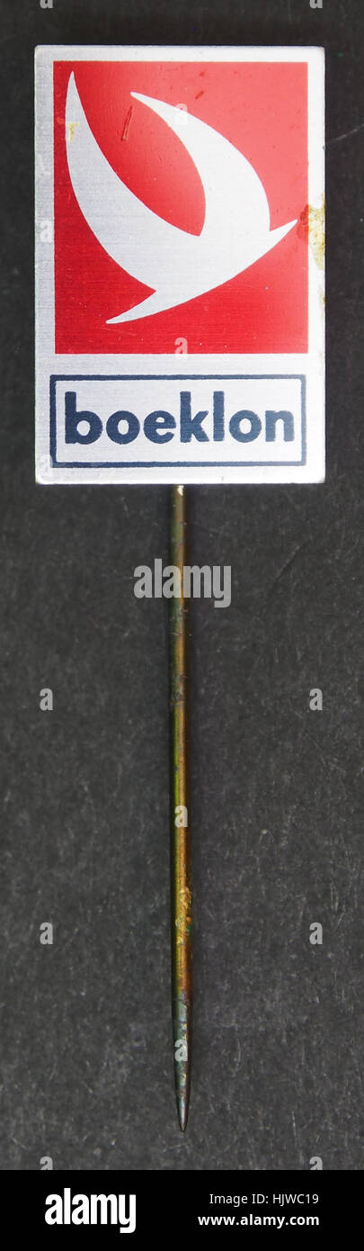 Boeklon speldje Advertising pin Stock Photo - Alamy