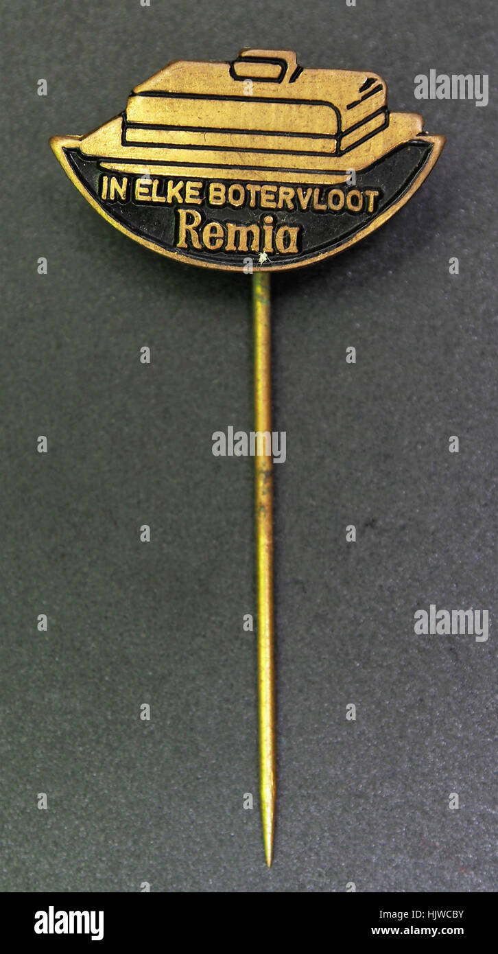 A black Remia 'in elke botervloot' (in every butter dish) advertising ...